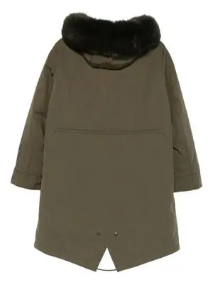 YVES SALOMON Fur Hooded Parka - Green