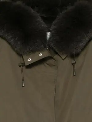 YVES SALOMON Fur Hooded Parka - Green