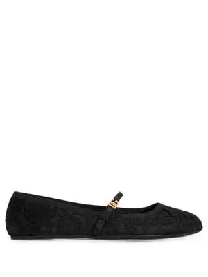 Dolce & Gabbana Lace Ballerinas - Black
