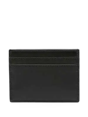 Saint Laurent Porta Carte Di Credito In Pelle Gramma De Poudre - Black