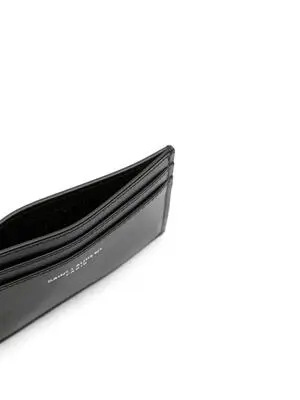 Saint Laurent Porta Carte Di Credito In Pelle Gramma De Poudre - Black