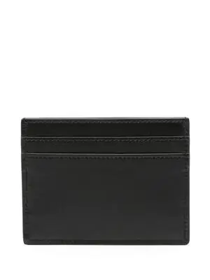 Saint Laurent Porta Carte Di Credito In Pelle Gramma De Poudre - Black