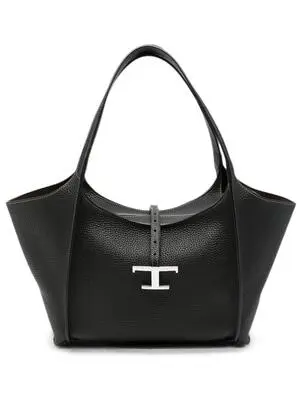TOD'S T Timeless Shopping Bag - Black