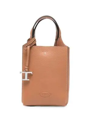 TOD'S Micro Handbag With T-pendant - Brown