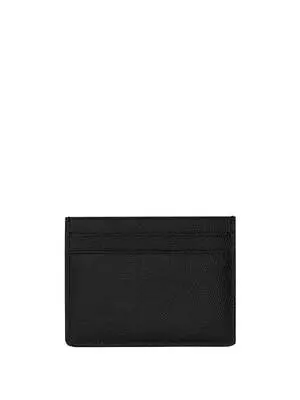 Saint Laurent Card Case In Grain De Poudre Leather - Black