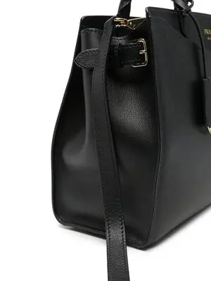 Prada Prelude Large Leather Tote Bag - Black