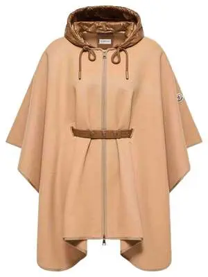 Moncler Padded Wool Blend Cape - Multicolor