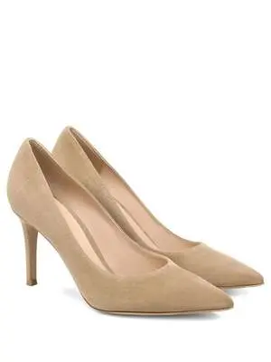 GIANVITO ROSSI 85 Suede Pumps