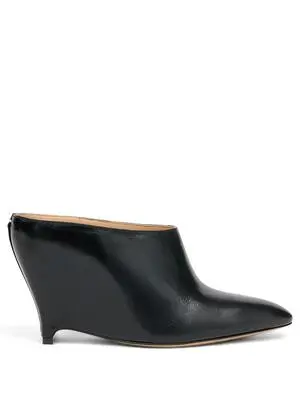 MAISON MARGIELA Sculptural Wedge Mules - Black