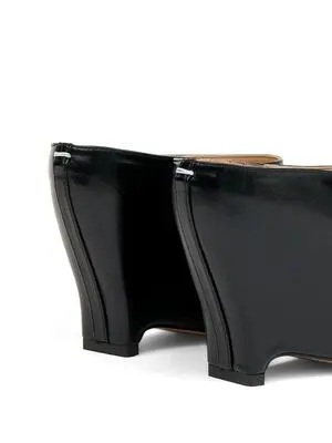 MAISON MARGIELA Sculptural Wedge Mules - Black