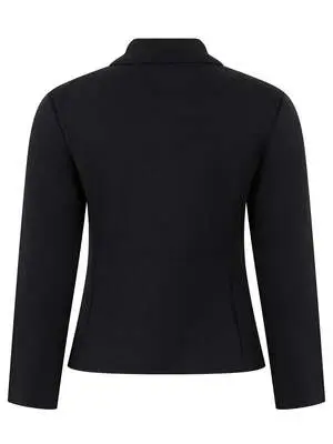 Saint Laurent Polo Cardigan In Wool - Black
