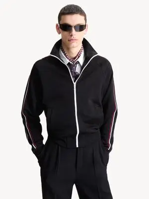Saint Laurent Cassandre Jersey Track Jacket