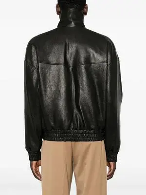 Saint Laurent Lambskin Bomber Jacket - Black