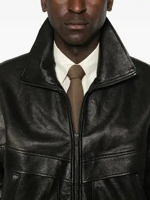 Saint Laurent Lambskin Bomber Jacket - Black