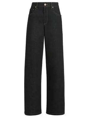 Brunello Cucinelli Loose Barrel No Fade Denim Trousers - Black