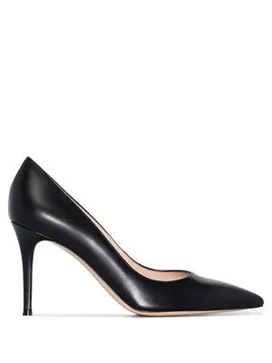 GIANVITO ROSSI Leather Decollete Pumps - Black