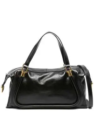 Chloé Borsa Paraty 24 In Pelle Lucida - Black