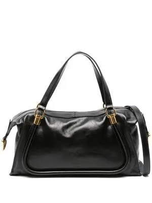 Chloé Borsa Paraty 24 In Pelle Lucida - Black