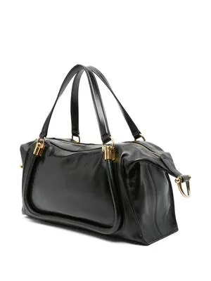 Chloé Calf Leather Glossed Shoulder Bag - Black