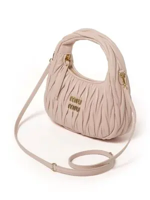 Miu Miu Wander Matelassé Nappa Leather Small Hobo Bag - Multicolor