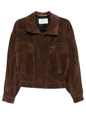 Saint Laurent Jacket In Vintage Split Leather - Brown