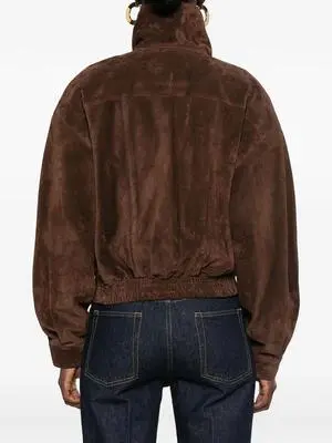 Saint Laurent Jacket In Vintage Split Leather - Brown