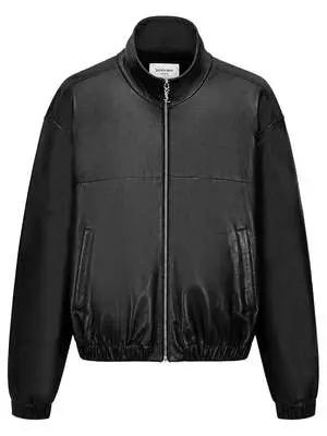 Saint Laurent Cassandre Jacket In Lambskin - Black