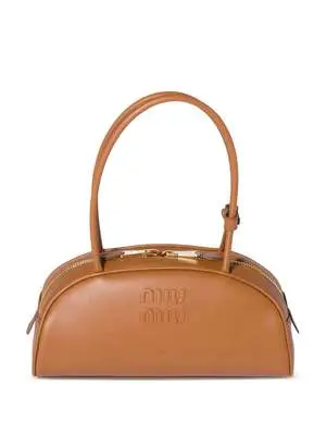 Miu Miu Beau Softy Medium Leather Bag - Brown