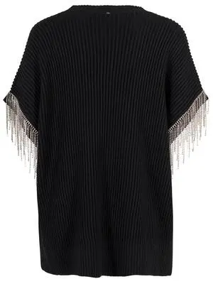 Sportmax Removable Sleeves Wool Cardigan With Rhinestone