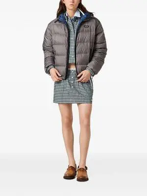 Miu Miu Light Pongé Down Hoodie Jacket