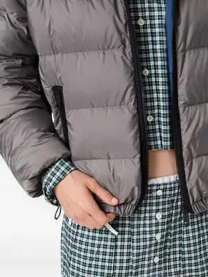 Miu Miu Light Pongé Down Hoodie Jacket
