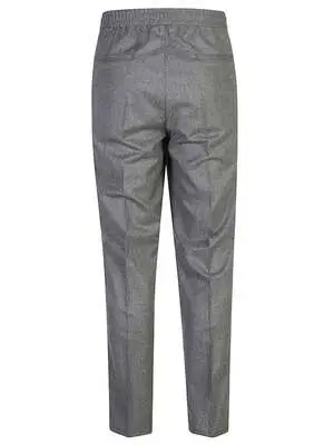 Brunello Cucinelli Wool Flannel Trousers - Gray