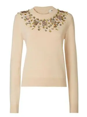 Fendi Cashmere Wool Embellished Pullover - Multicolor