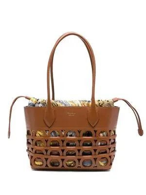 FERRAGAMO Calf Leather Tote Bag - Brown