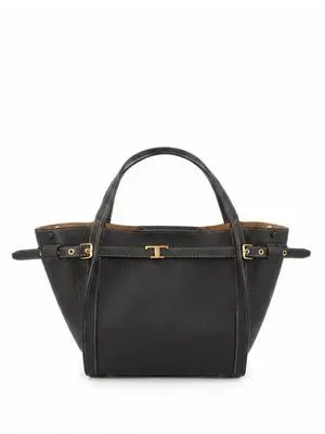 TOD'S Borsa Shopping T Signature In Pelle Mini - Black