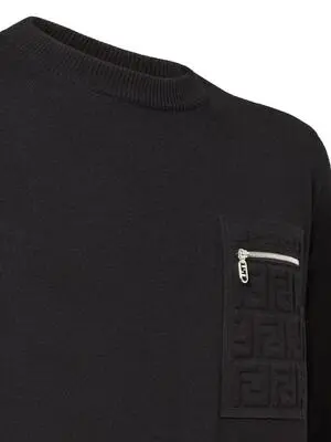 Fendi Breast Pocket Wool Pullover