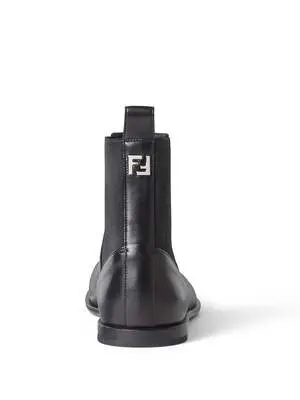 Fendi Ff Squared Chelsea Boots In Nappa Leather
