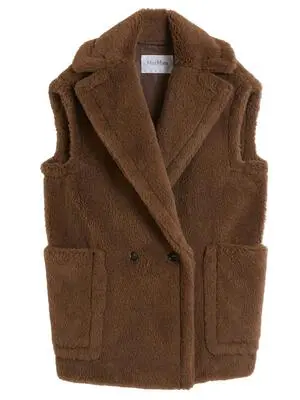 Max Mara Alpaca And Wool Teddy Vest - Brown