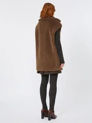 Max Mara Alpaca And Wool Teddy Vest - Brown
