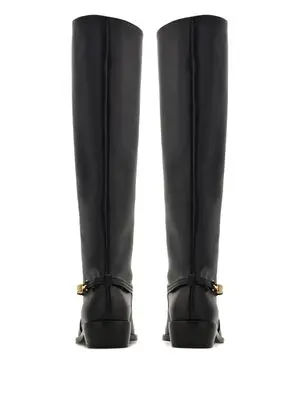 FERRAGAMO F Buckle Therma Knee Riding Boots
