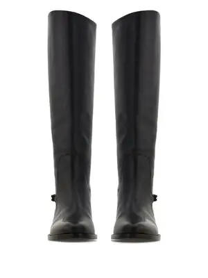 FERRAGAMO F Buckle Therma Knee Riding Boots