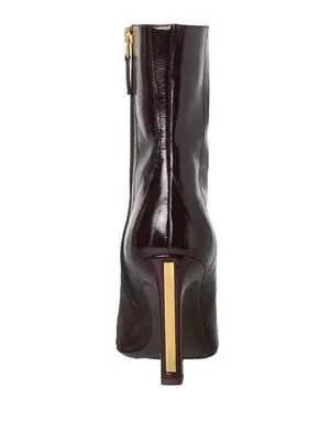 Fendi Arco Leather Boots - Brown