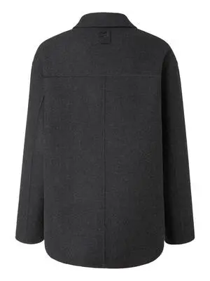 Fendi Wool Double-breasted Pea Coat - Gray
