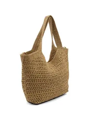 TOD'S Raffia And Leather Medium Shopping Bag - Multicolor