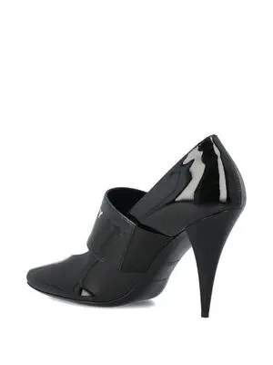 Givenchy Glossed Leather Square Toe Pumps - Black