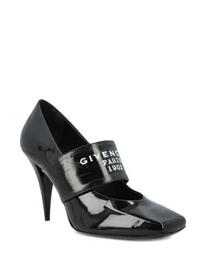 Givenchy Glossed Leather Square Toe Pumps - Black