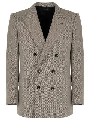 TOM FORD Opposite Birdseye Db Jacket - Multicolor