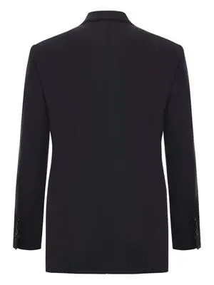 TOM FORD High Twist Double Breasted Wool Jacket - Black