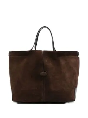TOD'S Di Bag Folio Medium In Suede - Brown