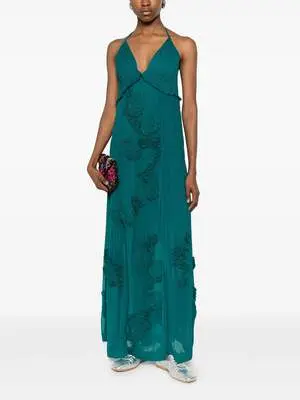 Dries Van Noten Drina Viscose Long Dress - Green